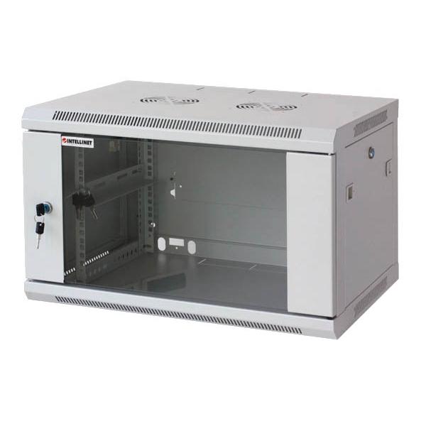 Armadio Rack 19'' a muro 6 unità sezione unica prof. 450mm Grigio su ...